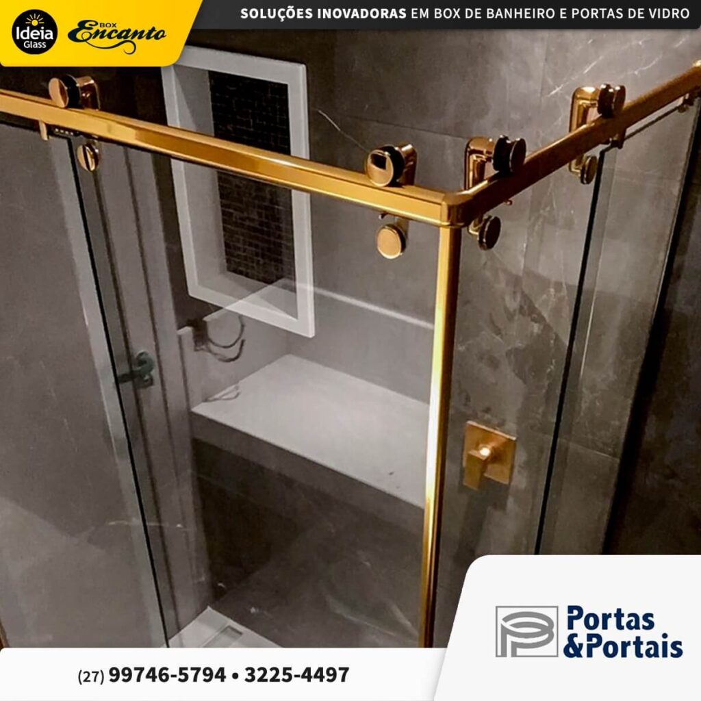 Box de Correr Encanto Dourado - Portas & Portais